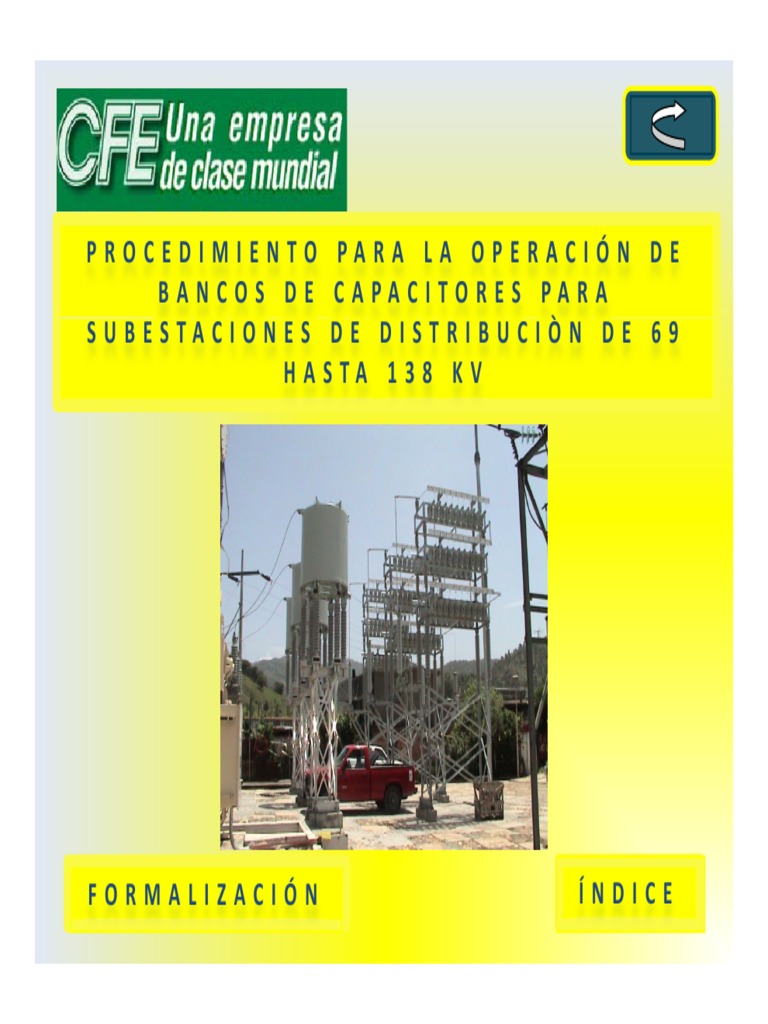 Procedimiento para Bancos de Capacitores CFE | PDF | Energia electrica ...