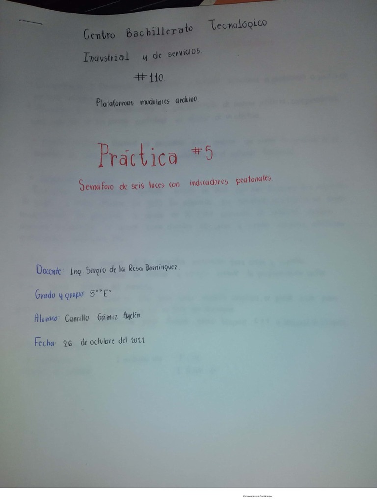 Práctica 5 Arduino | PDF Práctica 5 Arduino | PDF
