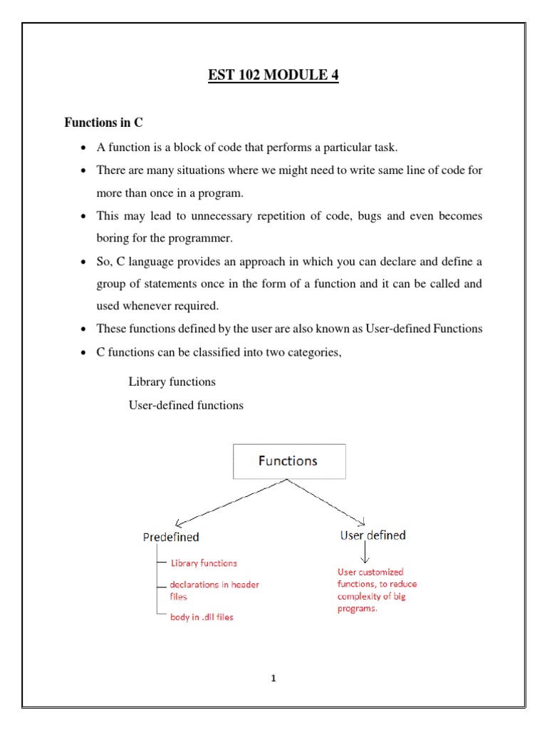 Est 102 Module 4 | PDF | Parameter (Computer Programming) | Subroutine