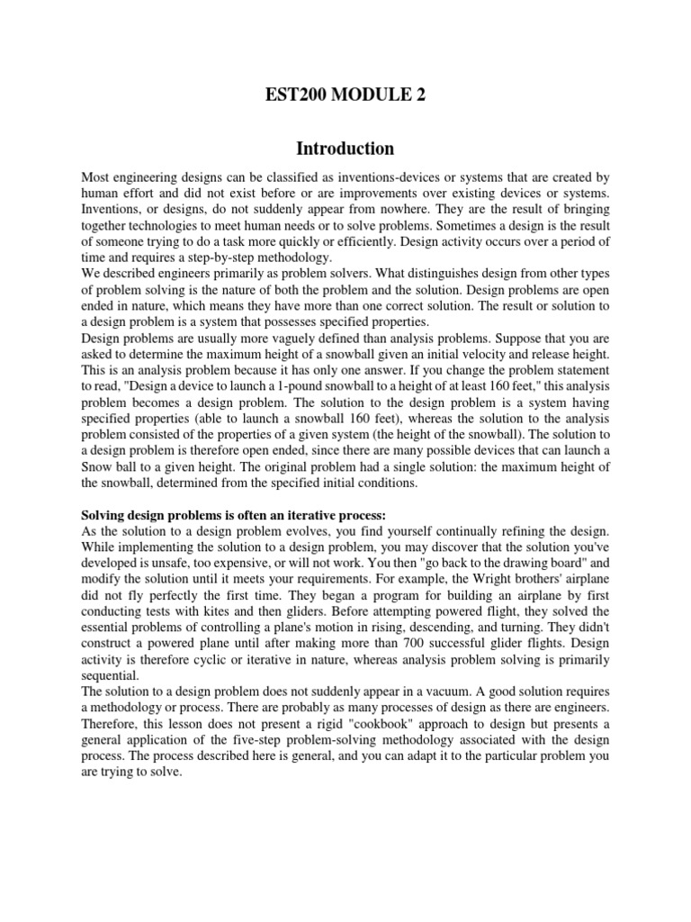 Est200 Module 2 Part 1 | PDF | Design | Standardization