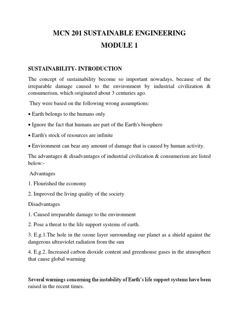 MCN 201 Module 1 | PDF | Clean Development Mechanism | Sustainability