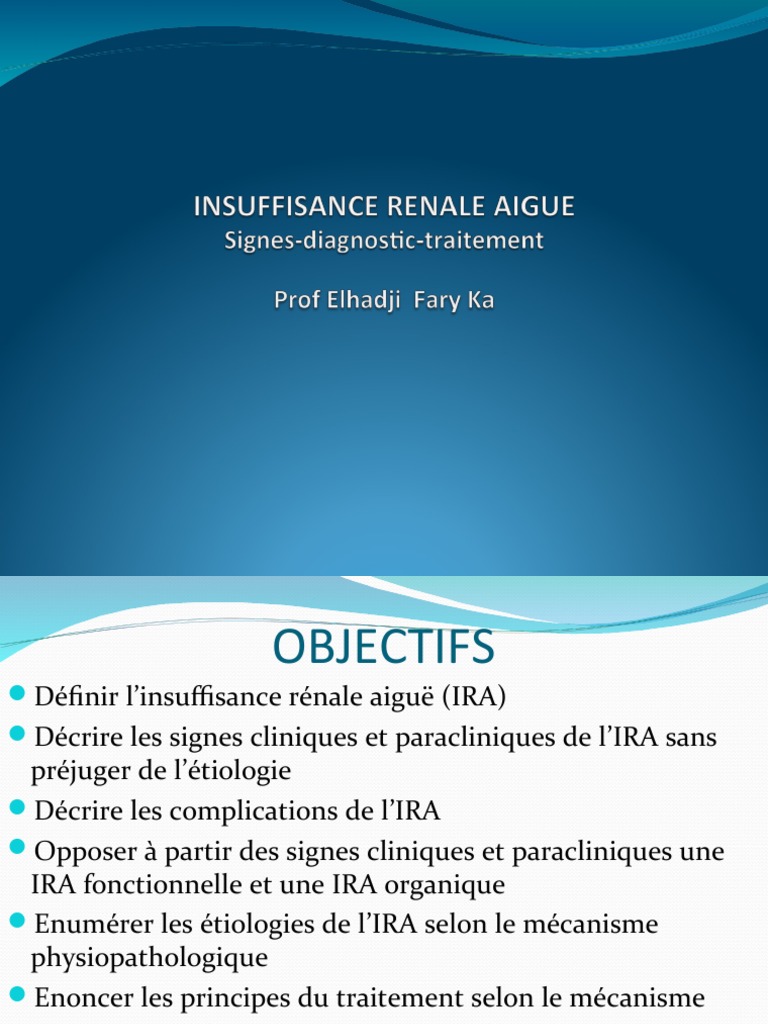 Insuffisance Renale Aigue2 | PDF | Insuffisance rénale chronique | Rein
