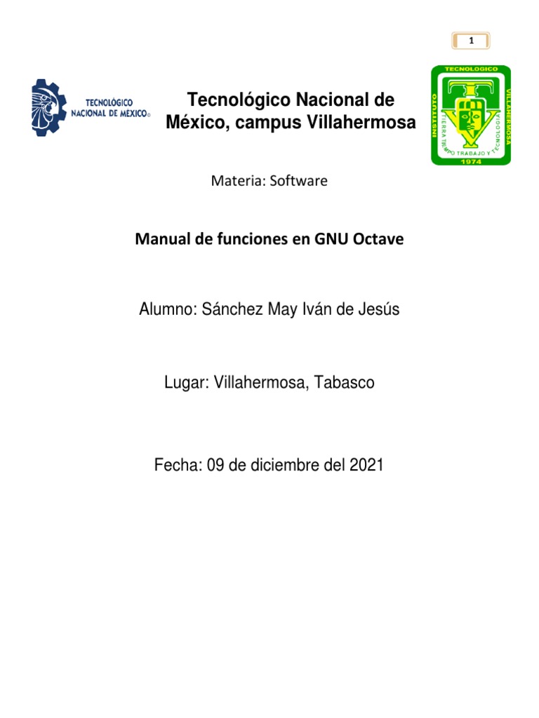 Manual General de Octave | PDF | Funciones trigonométricas | Matriz ...