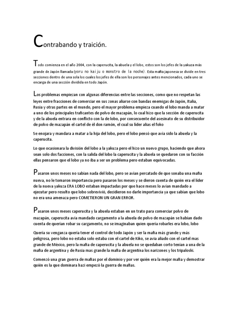 Contrabando y Traición | PDF | Conflictos