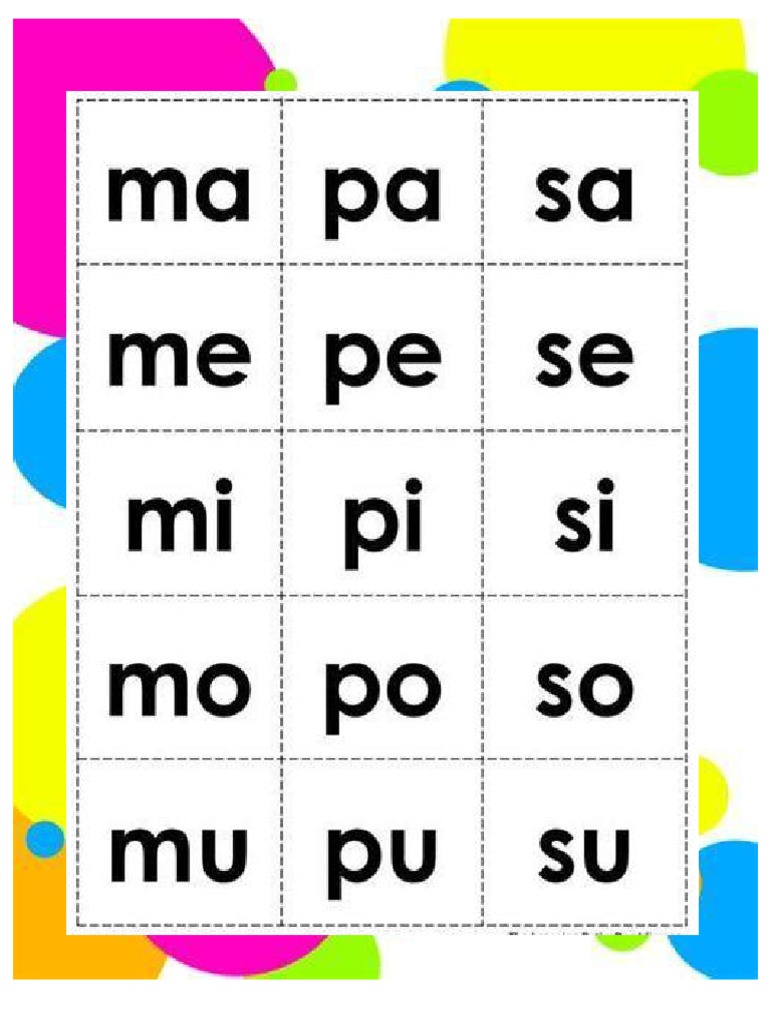 Loteria Silabas | PDF