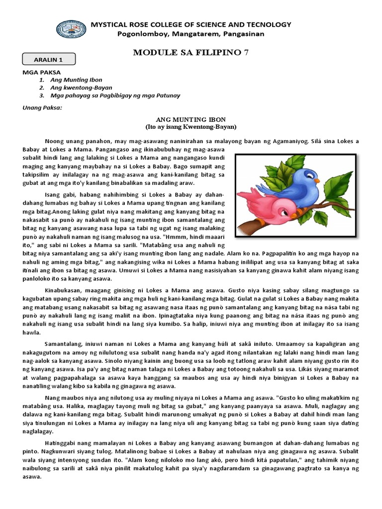 Filipino 7 Module 1 | PDF
