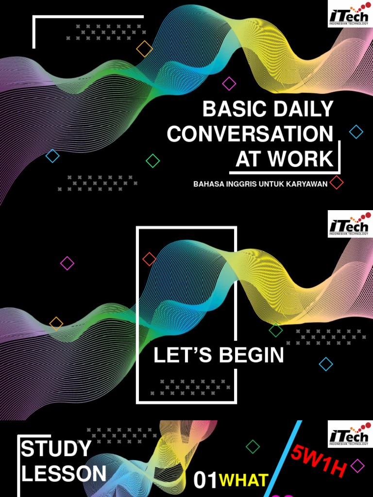 Basic Daily Conversation at Work | PDF