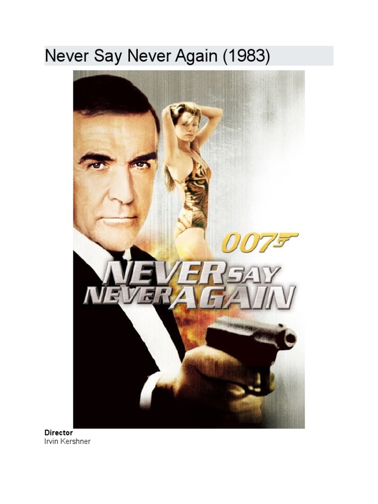 Never Say Never Again | PDF | Sports & Recreation | Mystery, Thriller ...