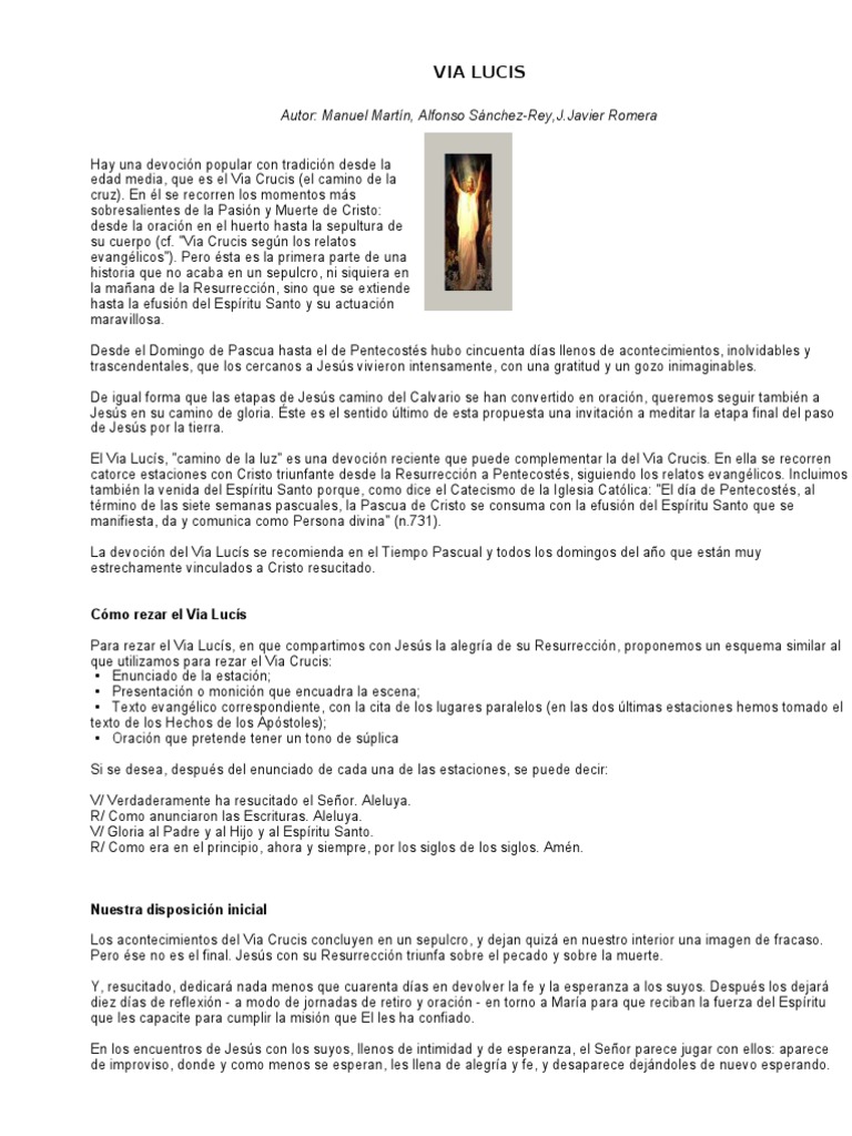 Via Lucis | PDF | La resurrección de Jesús | orador del Señor