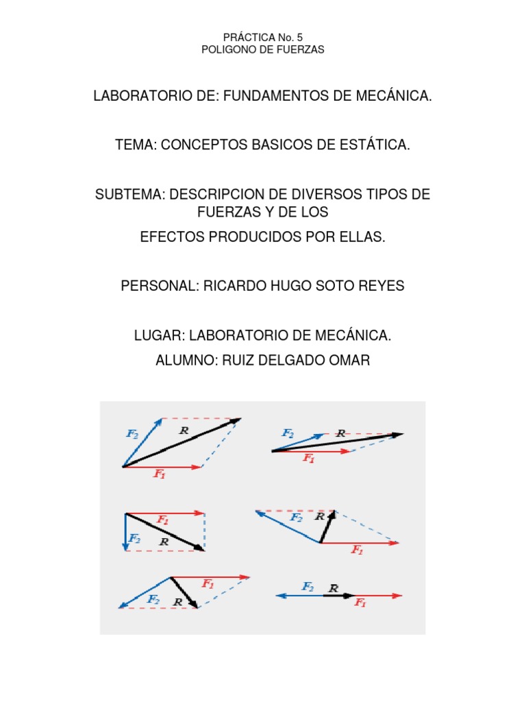 Practica 5 | PDF | Vector Euclidiano | Fuerza