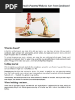 Cardboard Hydraulic Robotic Arm Guide | PDF