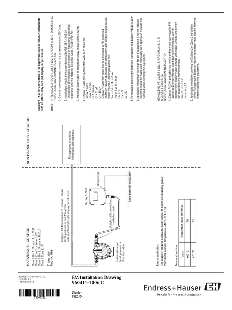 FM Installation Drawing 960411-1006 C: Display FHX40 | PDF | Electrical ...