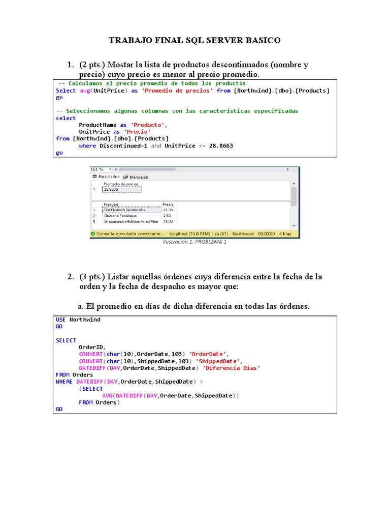 Ejemplos Con SQL | Descargar gratis PDF | Bases de datos | Gestión de datos