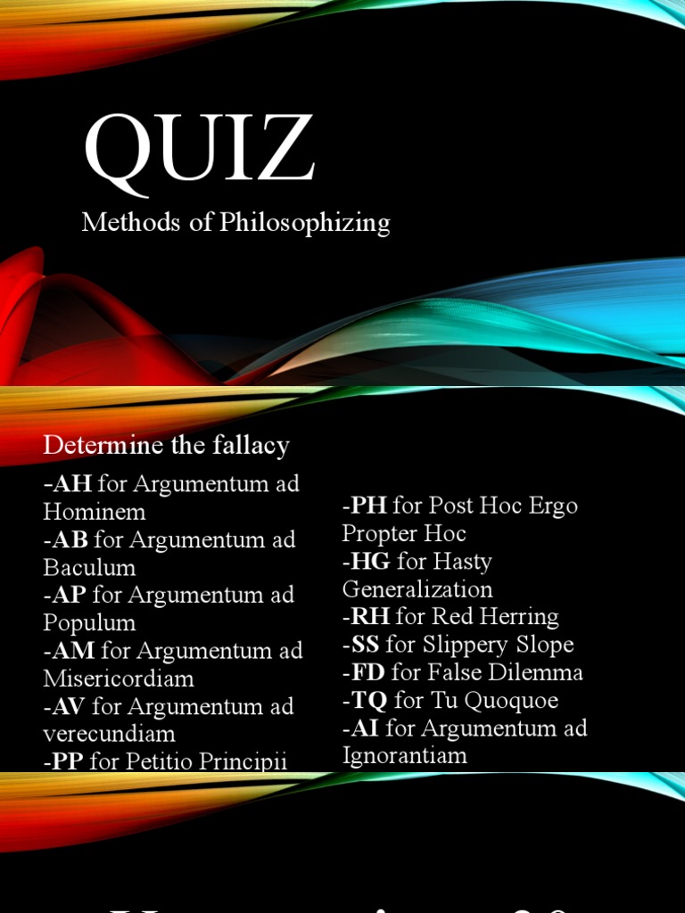 Quiz - 2. Methods of Philosophizing | PDF