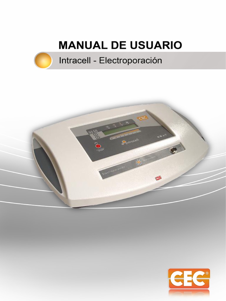Electroporación Intracell: Guía de Uso | PDF | Biología Celular) | Liposoma