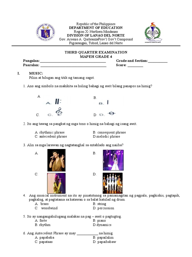 Mapeh Grade 4 Third Q | PDF
