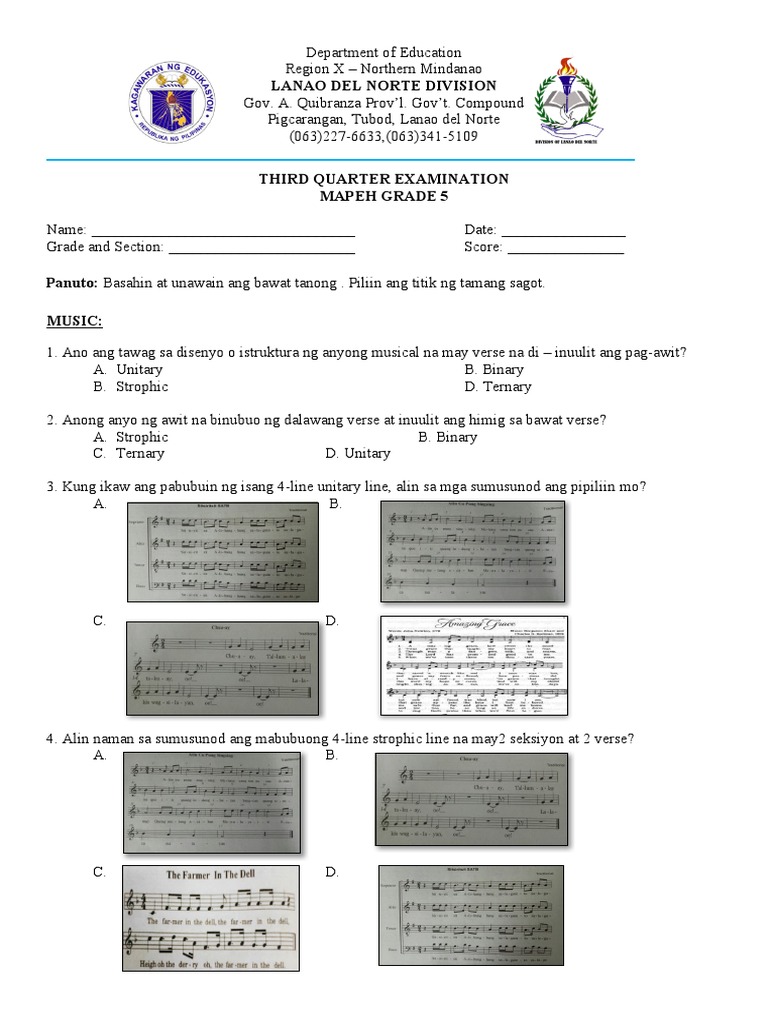 Mapeh Grade 5 Third Q | PDF