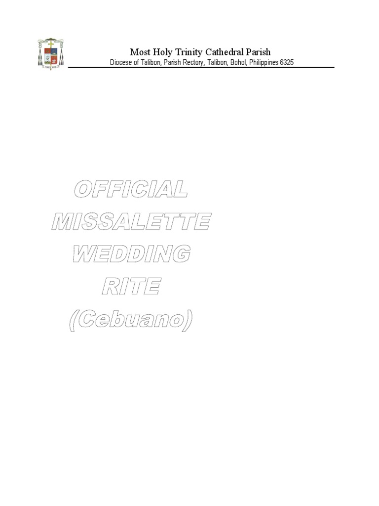 Most Holy Trinity Cathedral Parish Misalette Bisaya | PDF