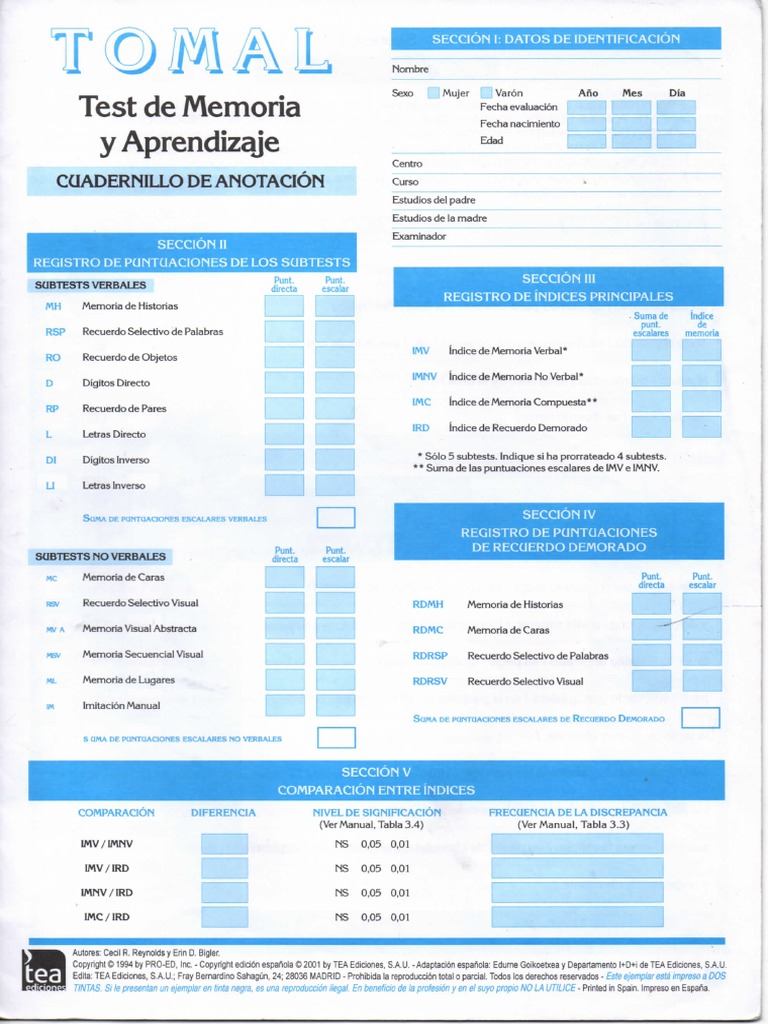 Cuadernillo de Anotacion - Tomal | PDF