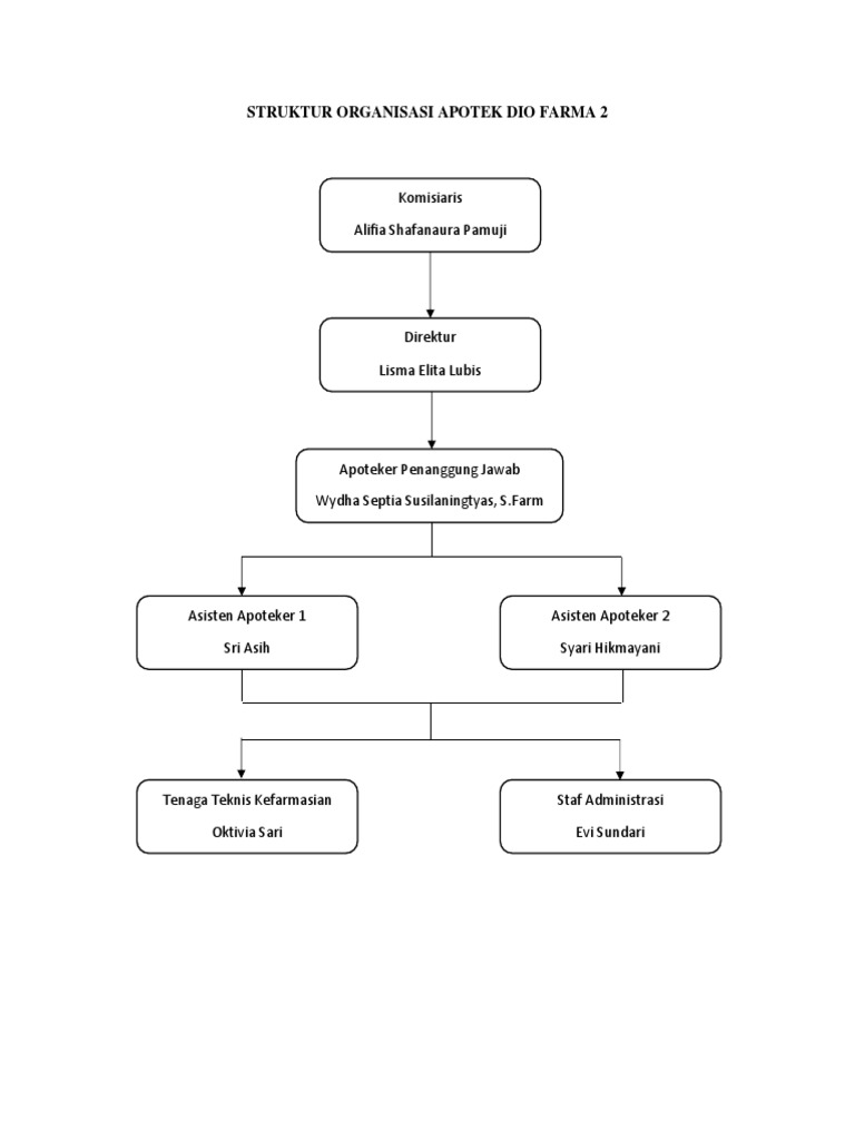 Struktur Organisasi Apotek Dio Farma 2 Pdf