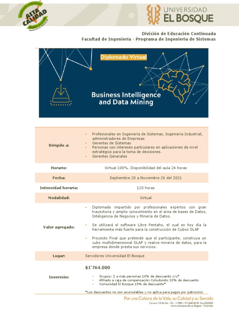 Dip Business Intelligence and Data Mining 2021-2 | PDF | Procesamiento de datos | SQL
