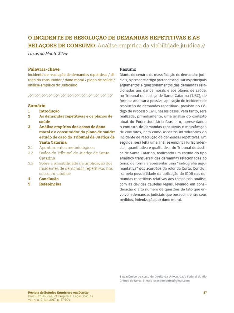 Artigo - O INCIDENTE DE RESOLUÇÃO DE DEMANDAS REPETITIVAS E AS RELAÇÕES ... Artigo - O INCIDENTE DE RESOLUÇÃO DE DEMANDAS REPETITIVAS E AS RELAÇÕES ...