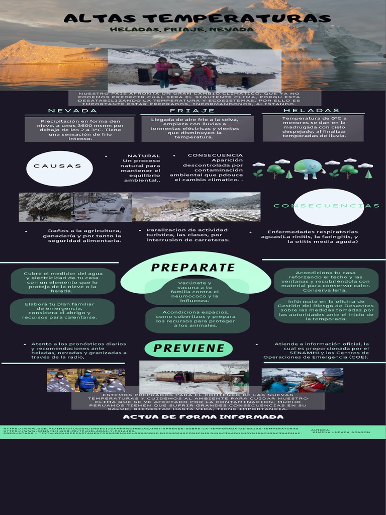 Com-Infografia Helada, Friaje, Nevada Bi2 - 5b | PDF | Nieve | Clima