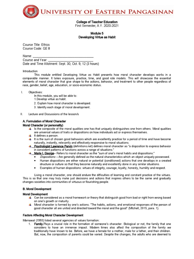 Module 5 | PDF | Conscience | Adolescence
