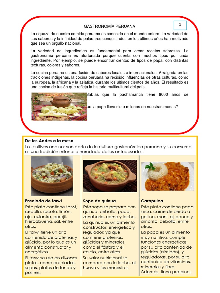 P.S Platos Típicos-Ficha | PDF | Cocina occidental | Comida regional y étnica