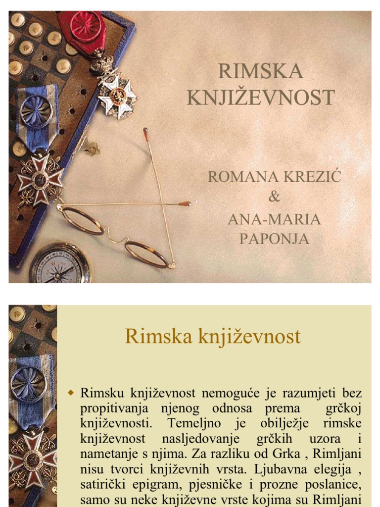 Rimska Književnost | PDF