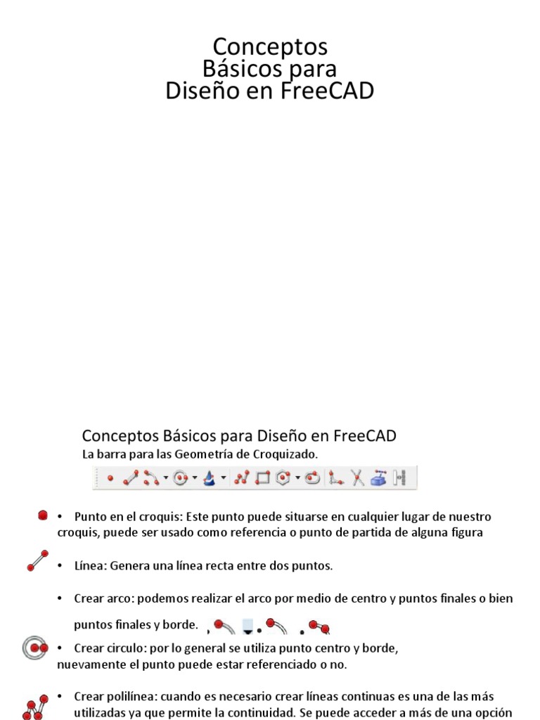 Conceptos Basicos Freecad | PDF | Distancia | Curva