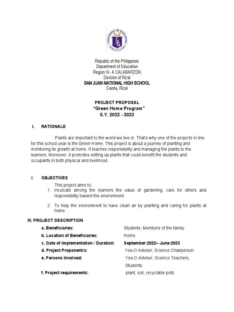 Project Proposal Yes o 2022 | PDF | Waste Management | Waste