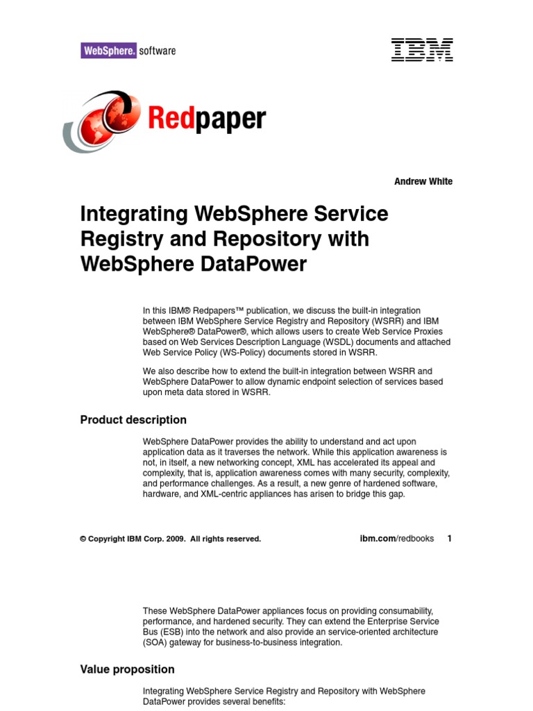 Paper: Integrating Websphere Service Registry and Repository With Websphere Datapower | PDF ...