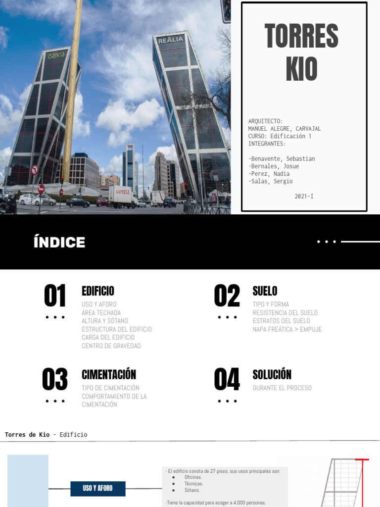 Torres Kio | PDF | Fundación (Ingeniería) | Hormigón
