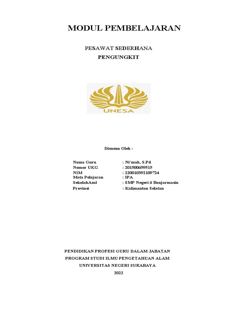 Modul Pembelajaran Ps PD Pengungkit | PDF | Karier & Perkembangan