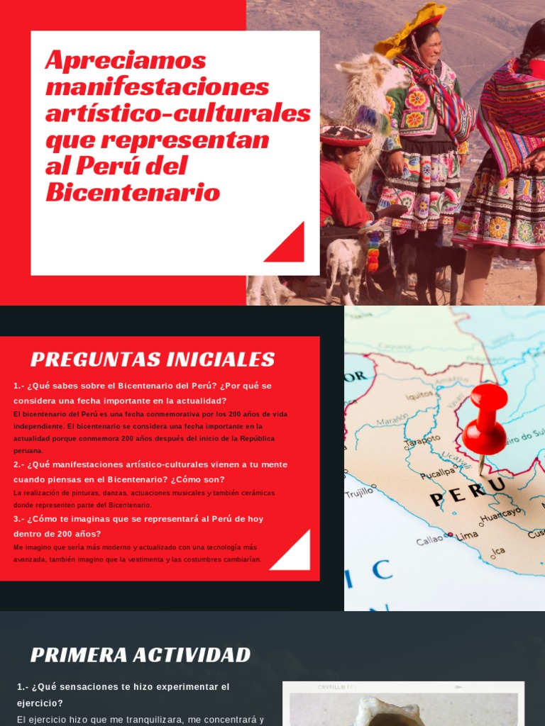 Apreciamos Manifestaciones Artístico-Culturales Que Representan Al Perú ...