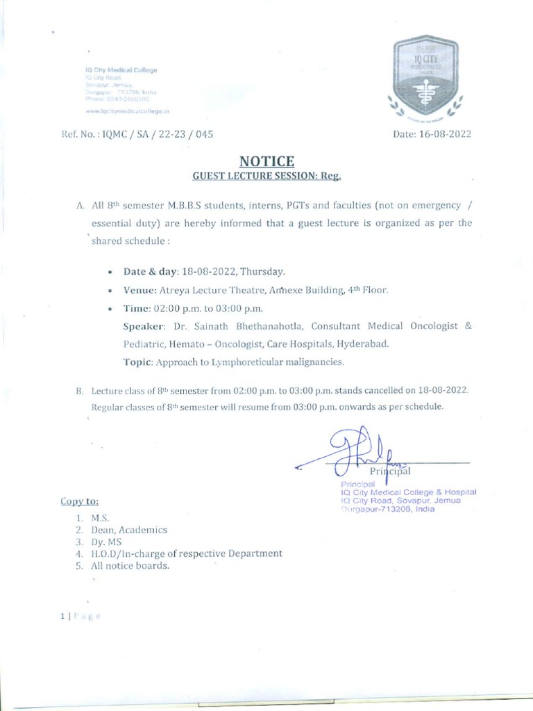 Guest Lecture Session On 18-08-2022 | PDF