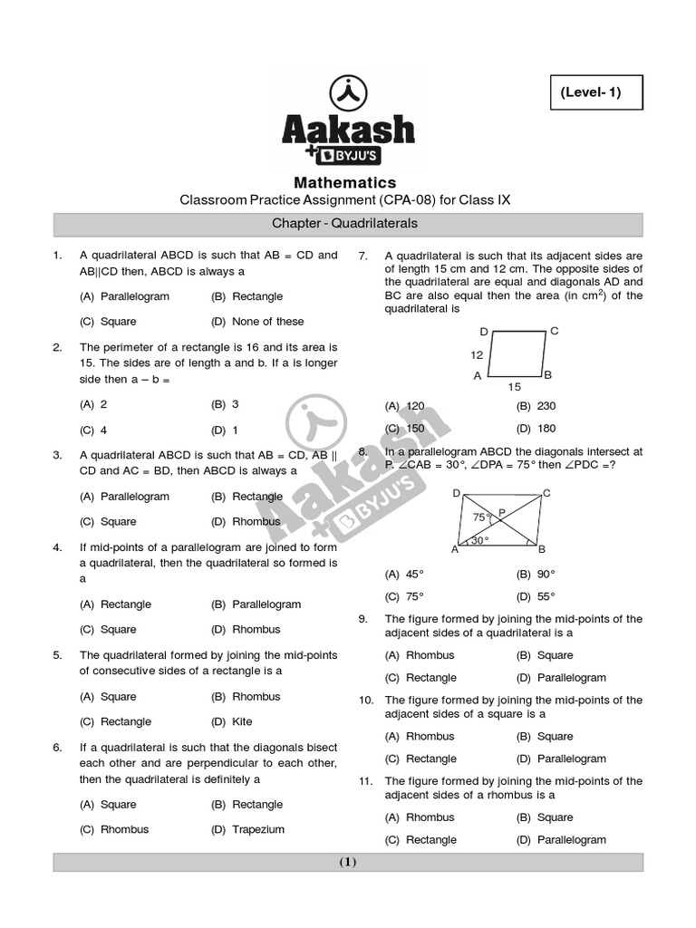 CPA Solutions for Class 7 & 8 Maths | PDF | Rectangle | Area