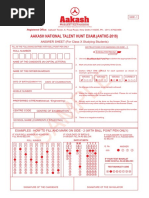 Aakash Scholarship Test Sample Papers - ANTHE Previous Year Question ...