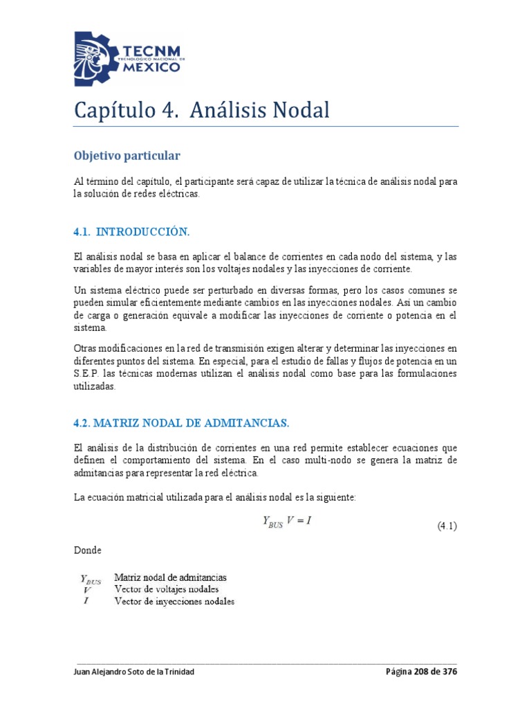 Análisis Nodal | PDF | Matriz (Matemáticas) | Ecuaciones