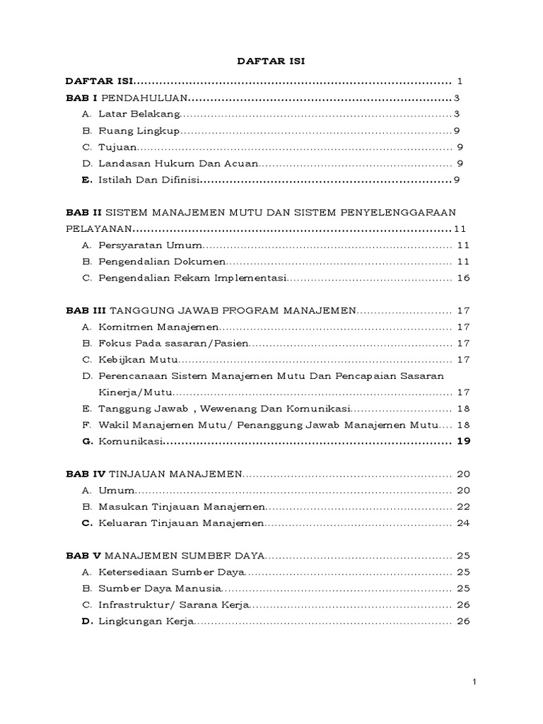 Panduan Manual Mutu | PDF