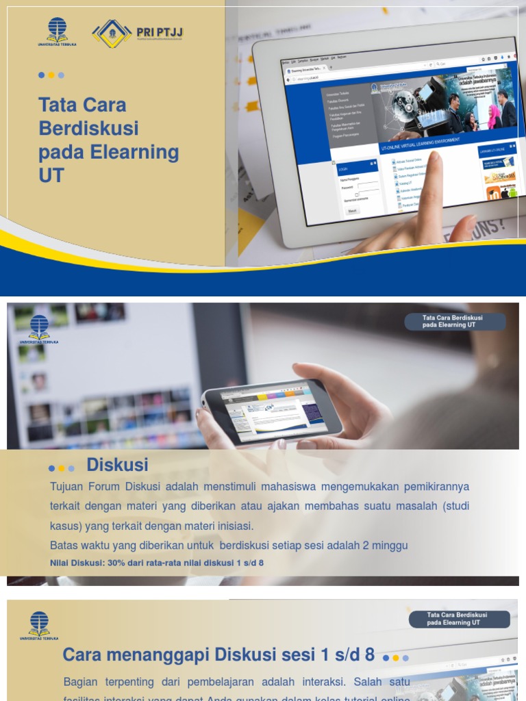 Panduan Diskusi E-learning UT | PDF