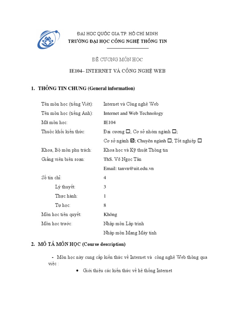 DCMH Internet Va CongNgheWeb CDIO | PDF