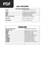 Pro3 Key Officers: Regional Headquarters | PDF