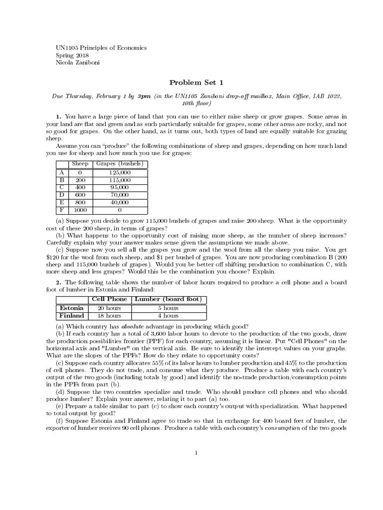 Problem Set 1 | PDF | Supply And Demand | Economic Equilibrium