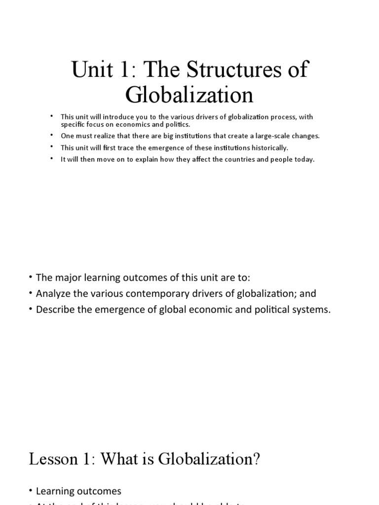 Module 1 Structures of Globalization | PDF | Malaysia | Globalization