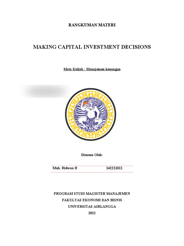 Resume Man Keuangan - Chapter 10 - Muh Ridwan B 242221012 | PDF