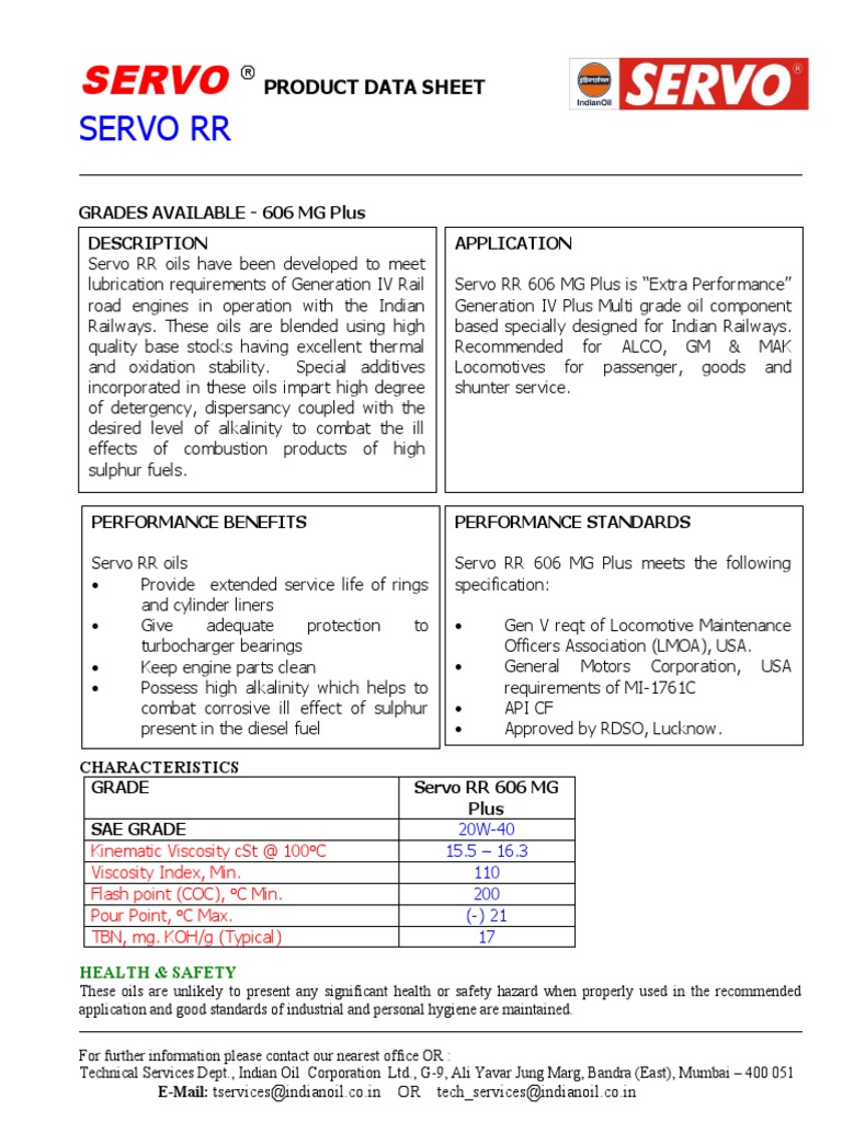 RR 606 MG Plus | PDF | Motor Oil | Engines