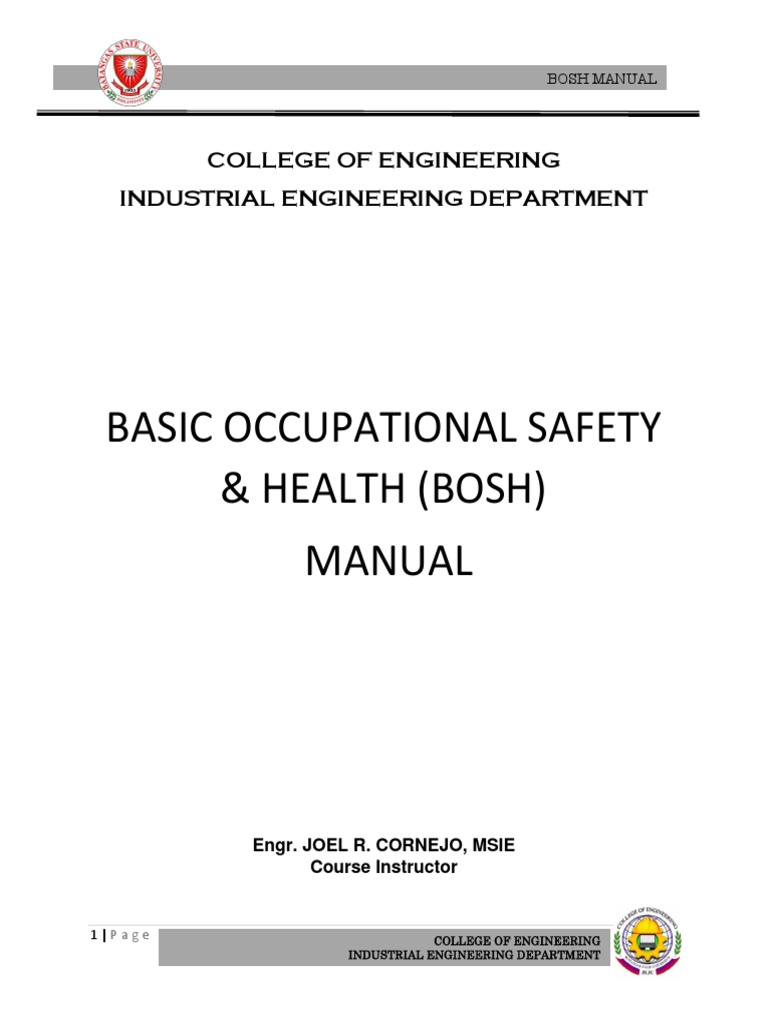 Engg 411 Basic Occupational Safety and Health - Joel R. Cornejo | PDF ...