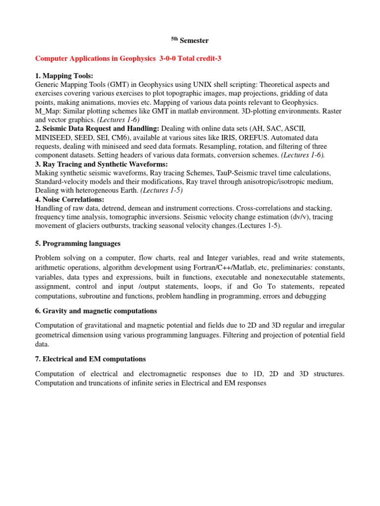 Computational Geophysics | PDF | Function (Mathematics) | Matlab